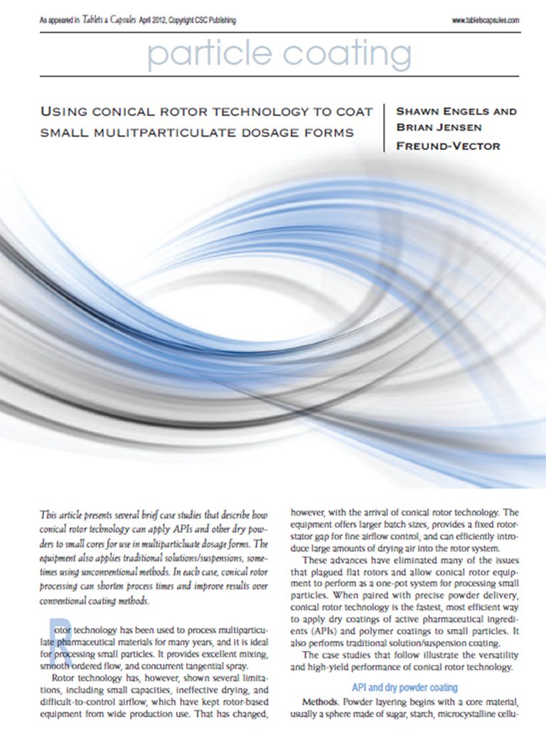 Particle Coating - Tablets and Capsules Magazine - Freund