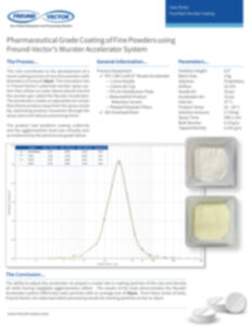 Case Study: Pharmaceutical Grade Coating of Fine Powders - Freund